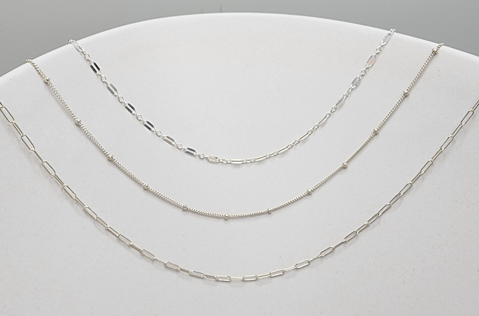 Dainty Layered Necklace Set, Set of 3, Gold, Silver, Three Necklaces ...