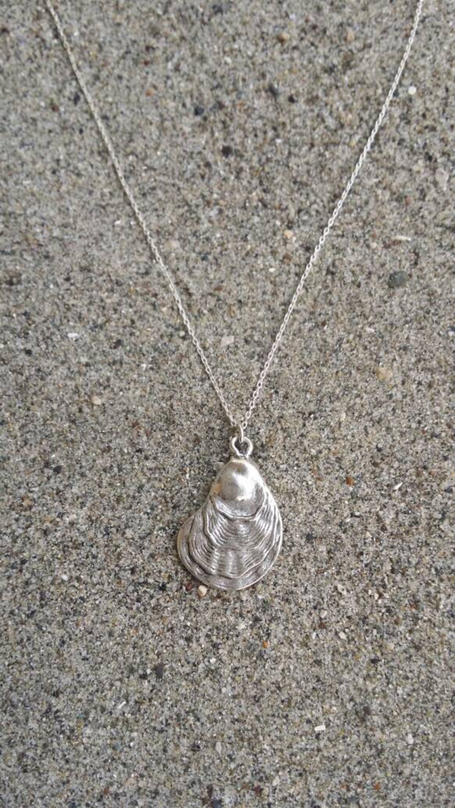 Gold Oyster Necklace Oyster Shell Gold Necklace Ocean - Etsy