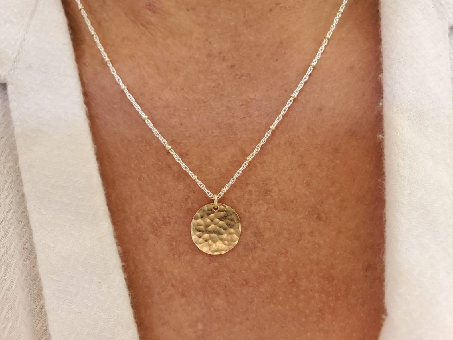 Double Necklace Set, Set of 2, Gold and Silver, Mixed Metal, Two ...