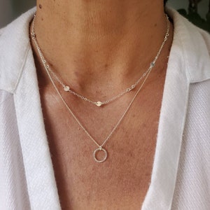 Double Necklace Set, Set of 2, Gold, Silver, Two Necklaces, Layering ...