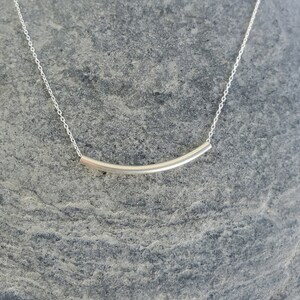 Tube Necklace, 14k Gold Fill, Sterling Silver, Minimalist, Simple ...