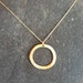 Gold Necklace Circle Pendant Matte Gold Plated Circle - Etsy