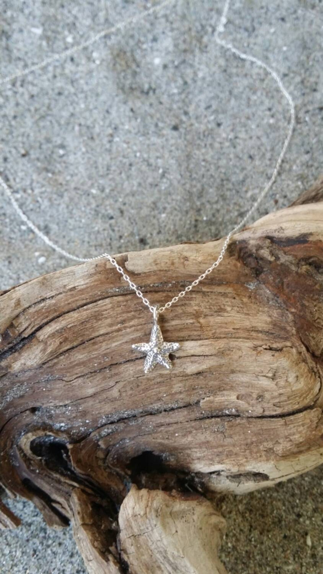 Tiny Sterling Silver Starfish Necklace, Tiny Starfish, Dainty, Silver ...