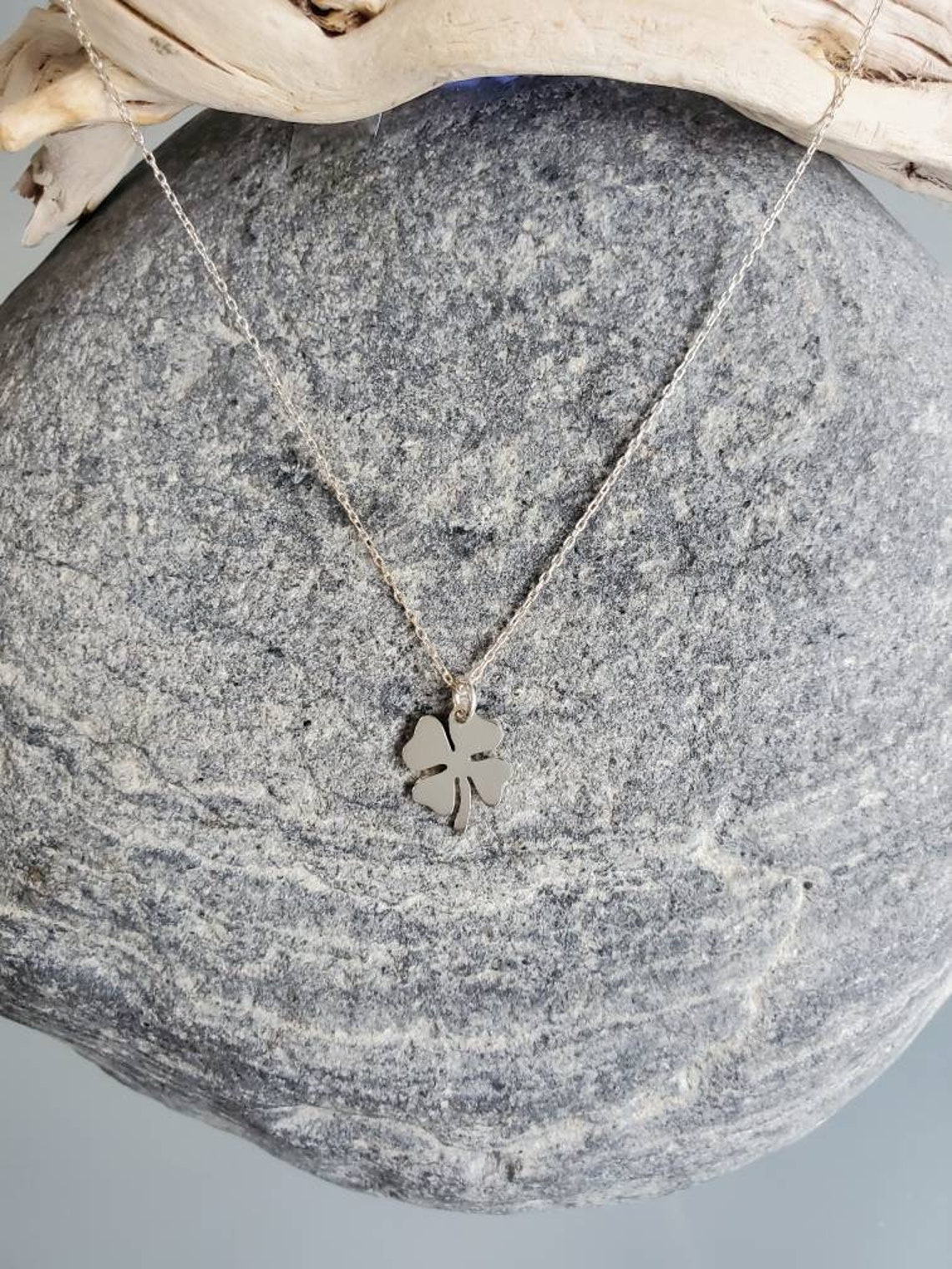 Sterling Silver Shamrock Necklace Silver Clover Silver - Etsy