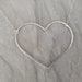 Extra Large, Open Heart Necklace, 14k Gold Fill, Sterling Silver, Open ...