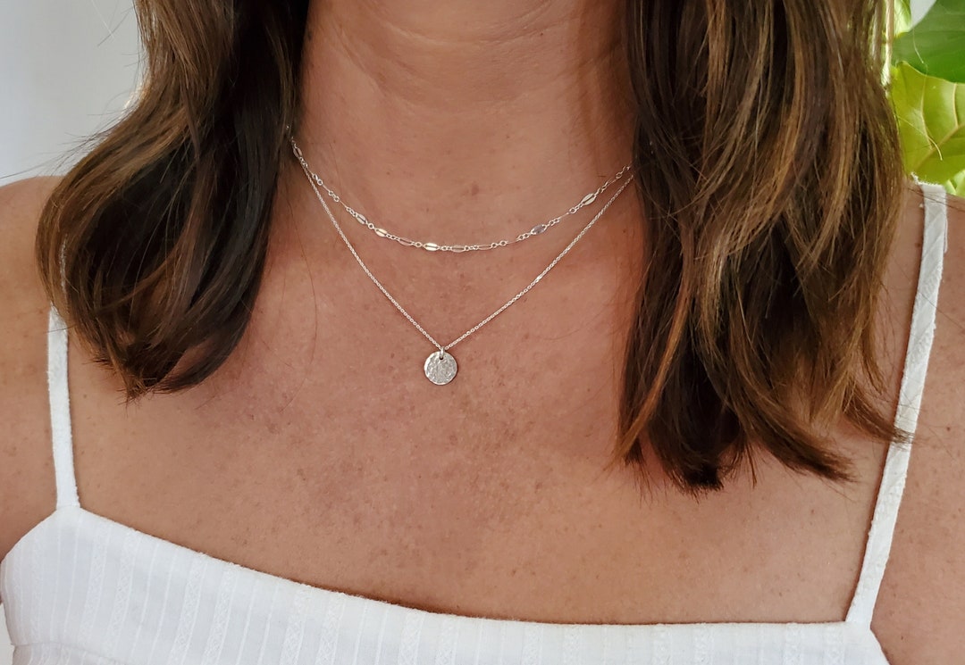 Double Necklace Set, Gold, Silver, Set of 2, Layering Necklaces ...