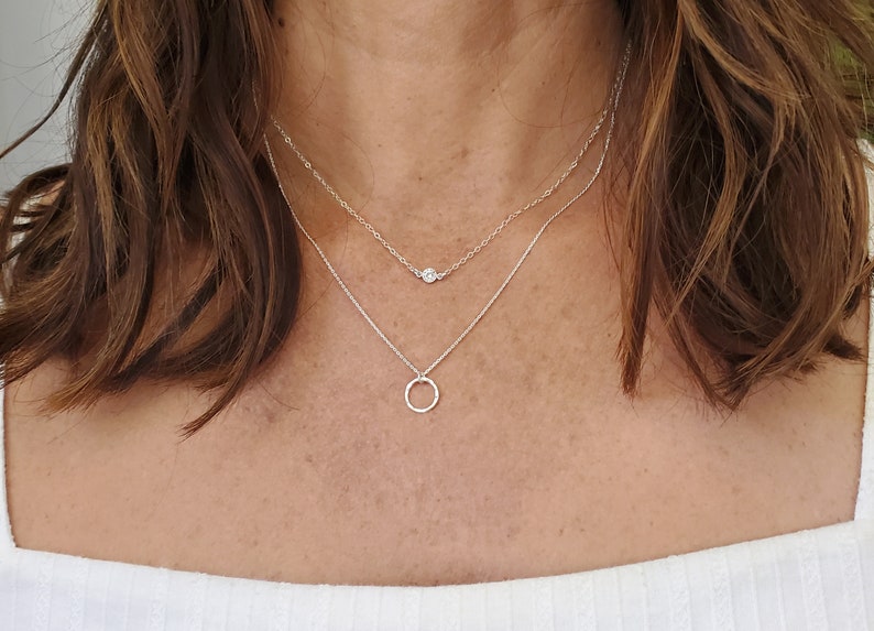 Double Necklace Set Set of 2 Gold Silver Two Necklaces - Etsy