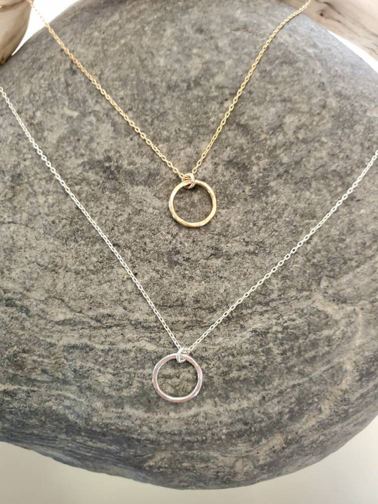 Double Necklace Set Set of 2 Gold Silver Two Necklaces | Etsy