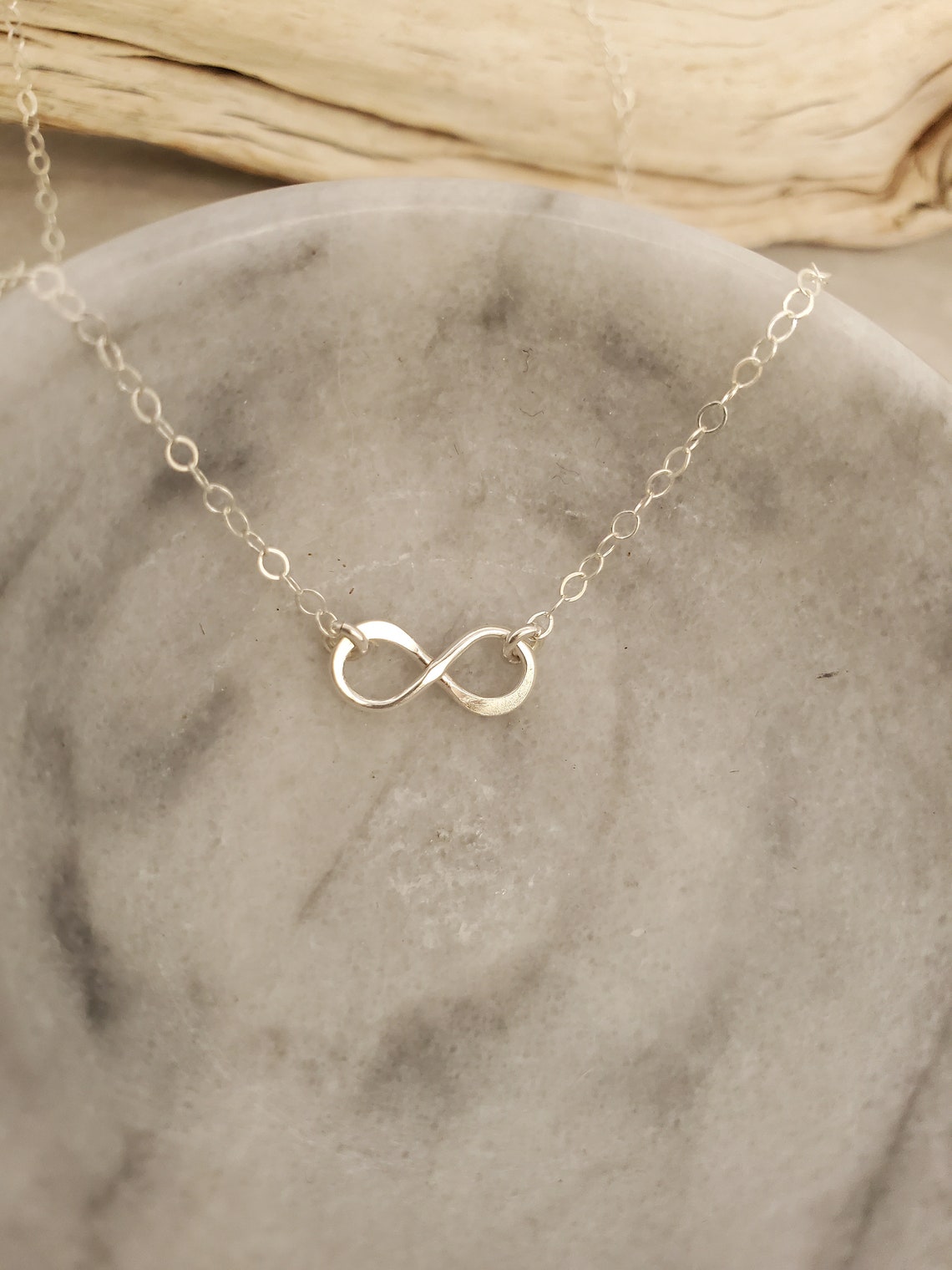 Tiny Infinity Necklace Sterling Silver Infinity Pendant - Etsy