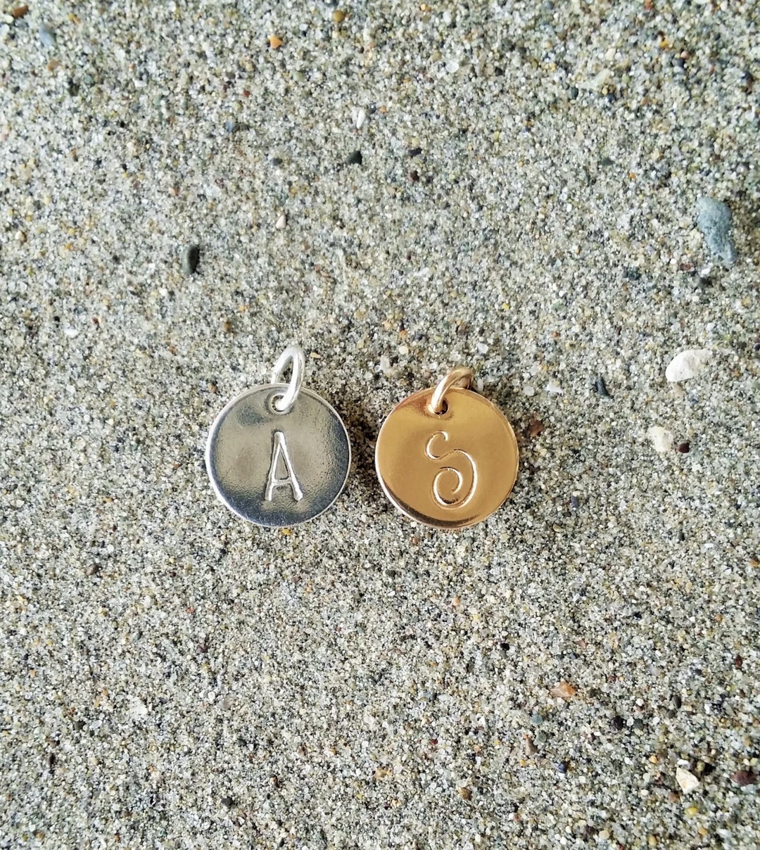 Extra Monogram Disk, Gold Fill or Sterling Silver - Etsy