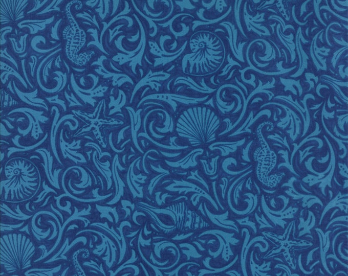 Remnant 34", Seascapes by Deb Strain for Moda Fabrics, Tonal Navy - Etsy