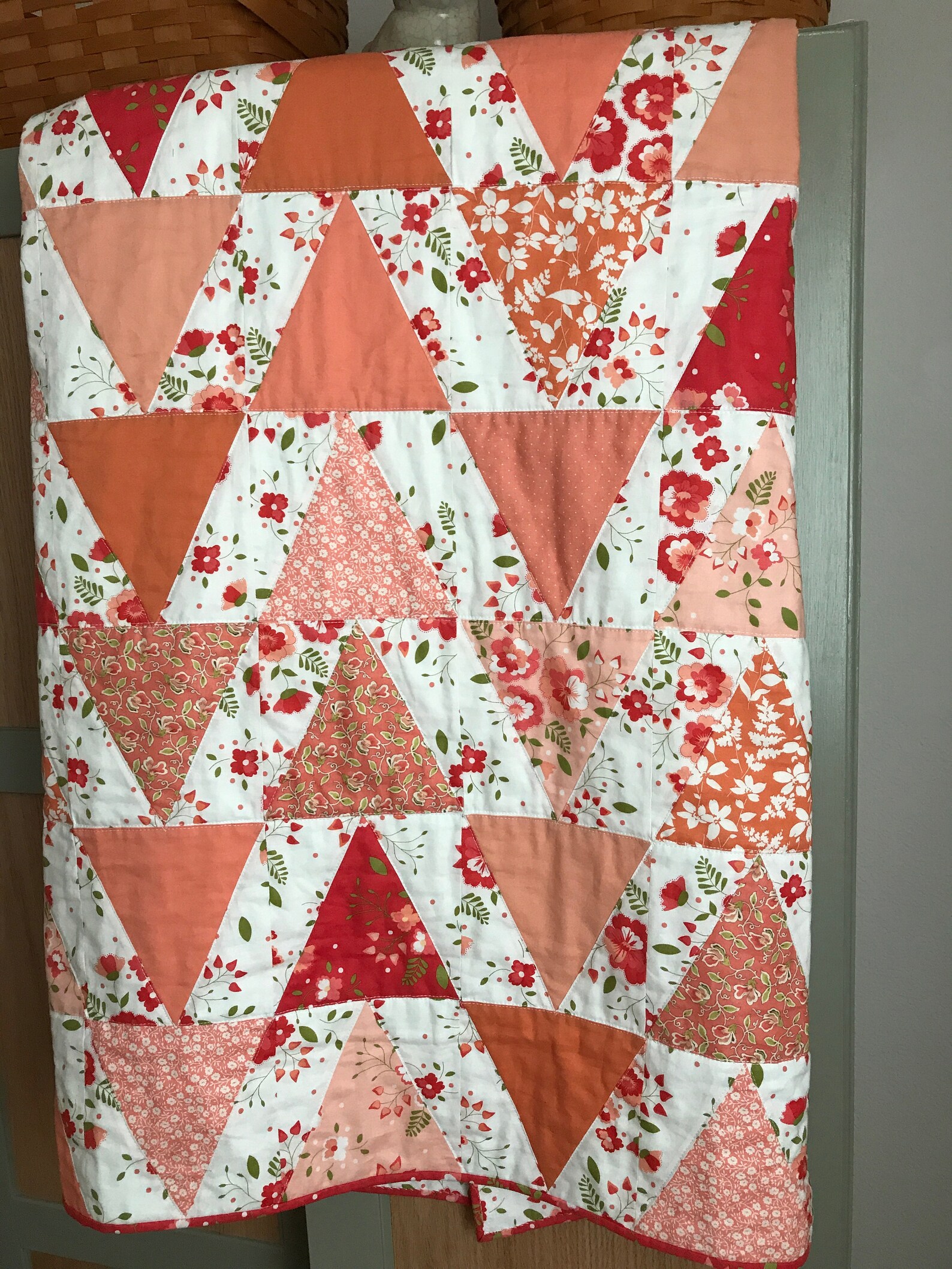 Triangle Quilt Patchwork Quilt - Etsy