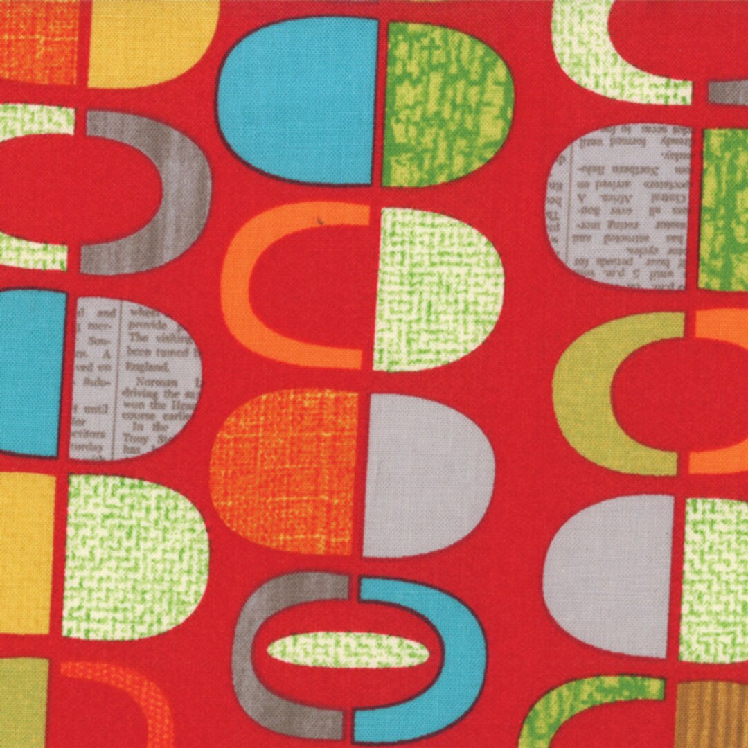 Mod Century, Ruby, by Jenn Ski for Moda Fabrics - Etsy