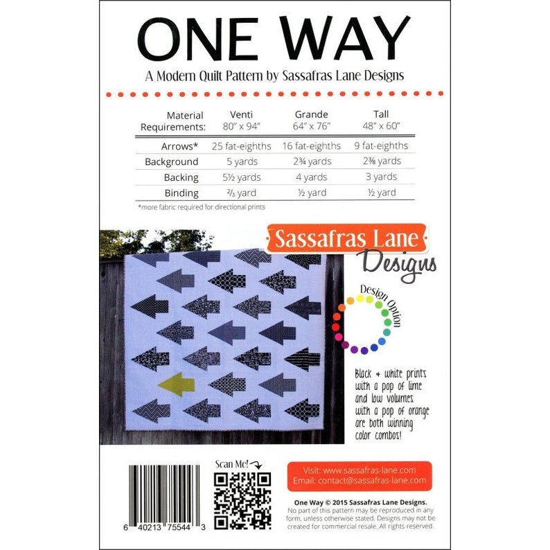 One Way Quilt Pattern by Sassafras Lane Designs - Etsy