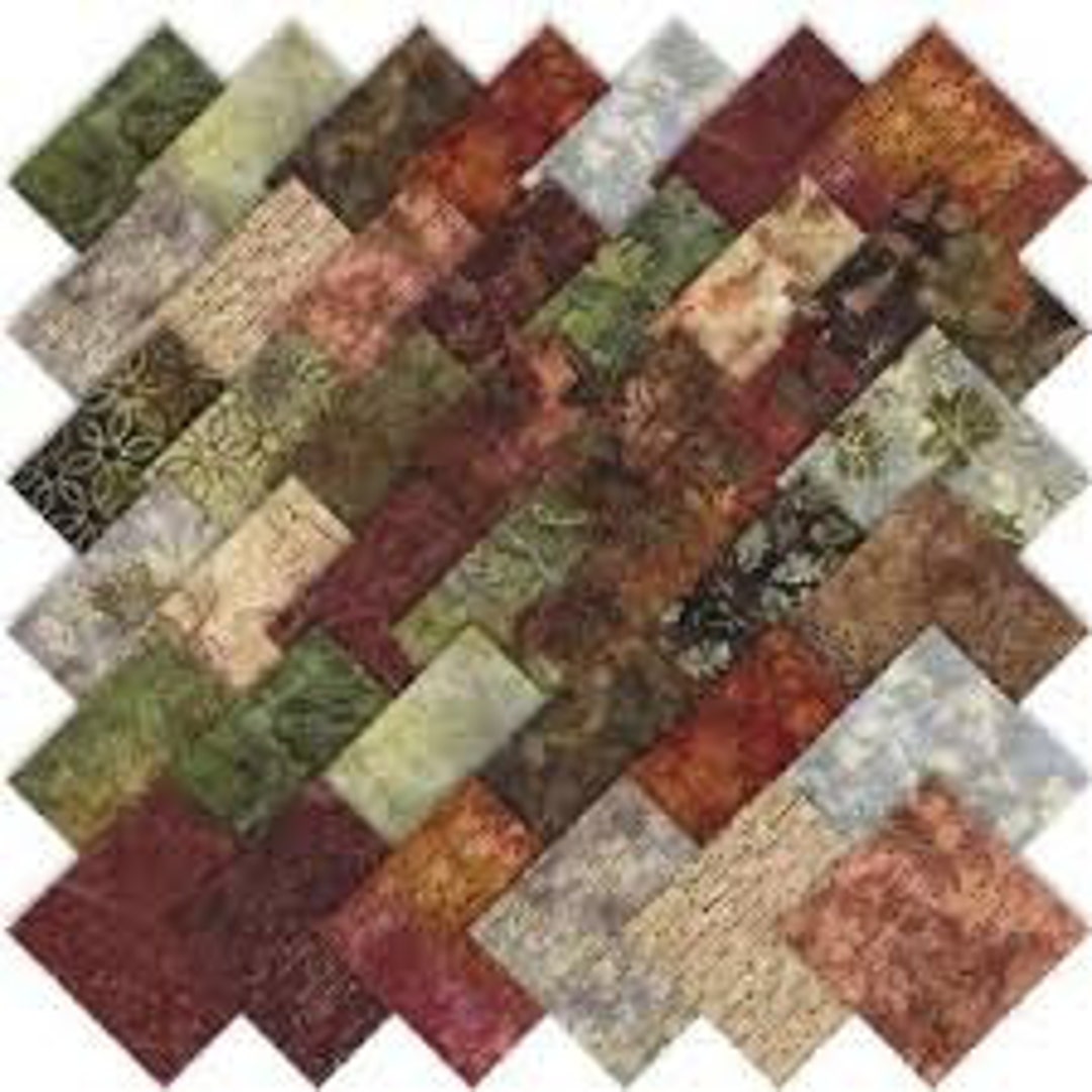 Trails End Batik Charm Pack by Moda Fabrics, 5" Squares - Etsy