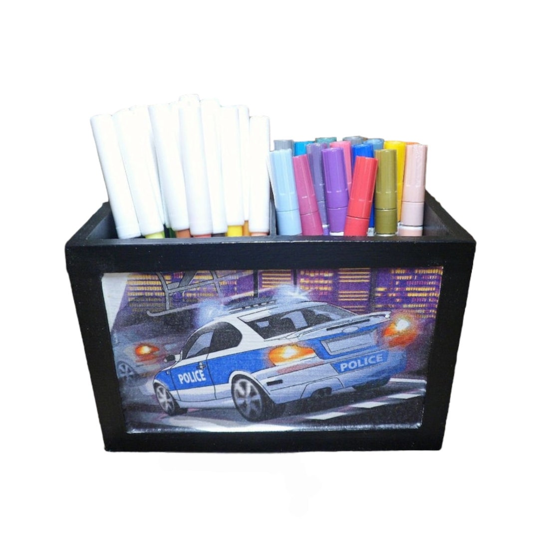 Wooden Police Pencil Box for the Desk - Etsy
