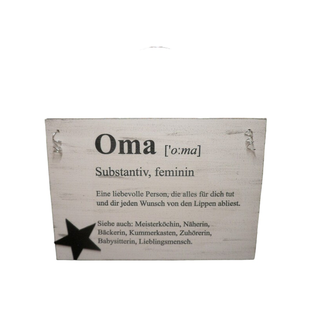 Wooden Sign With Saying Oma DIN A5 - Etsy UK