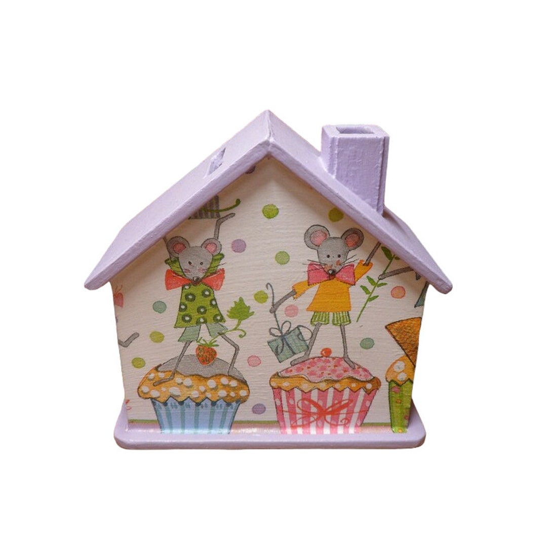 Money Box House With Mice With Names for Children 10x10x5cm - Etsy