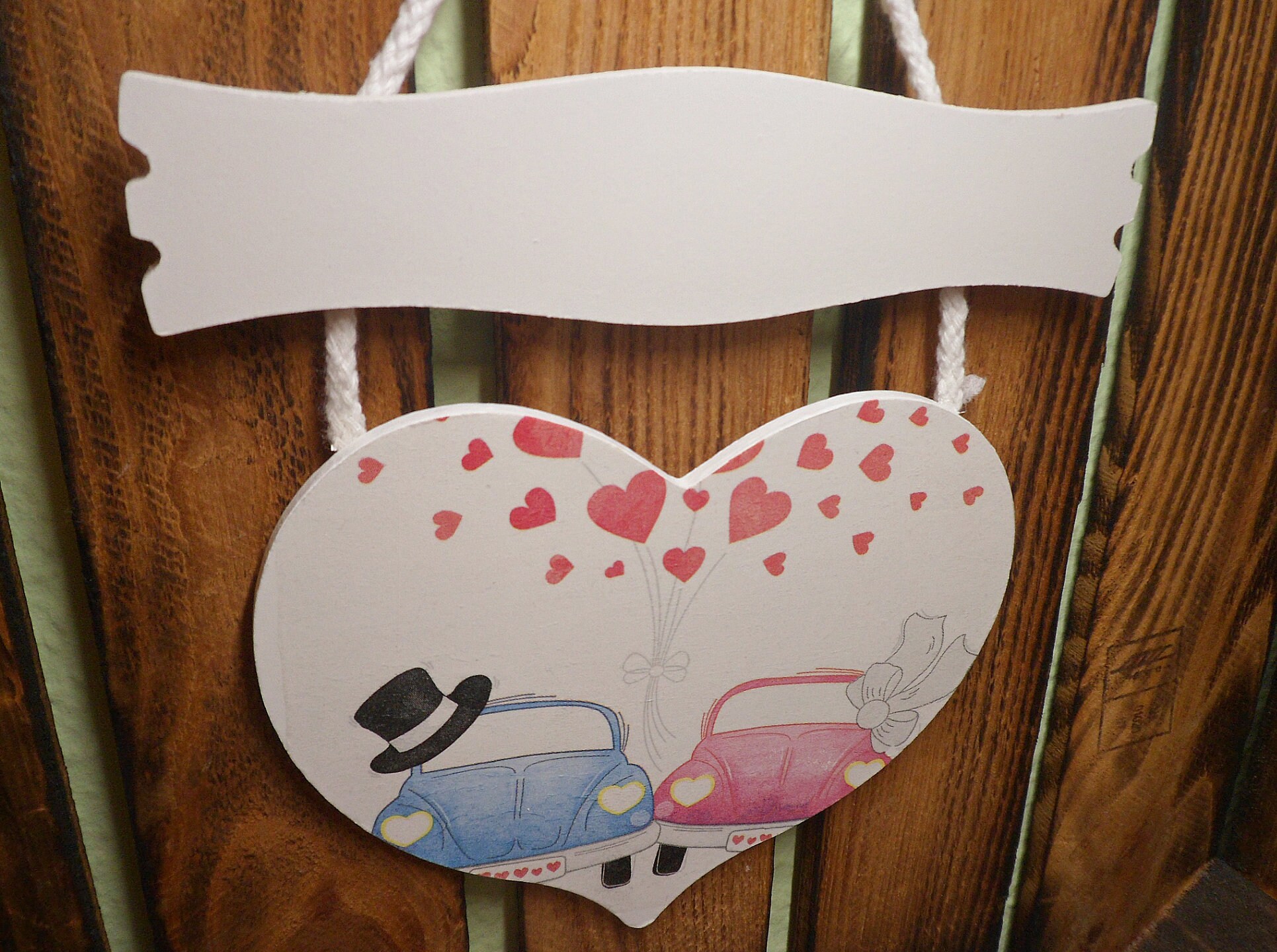 Wooden Heart Wedding Sign Personalized With the Names of the Bride and ...