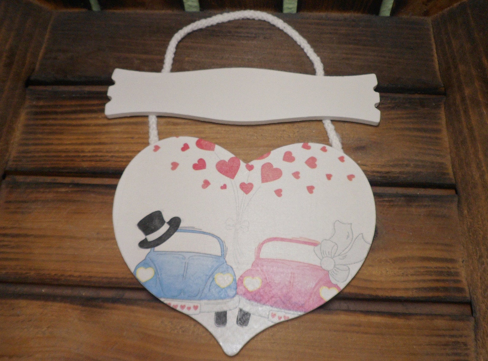 Wooden Heart Wedding Sign Personalized With the Names of the Bride and ...