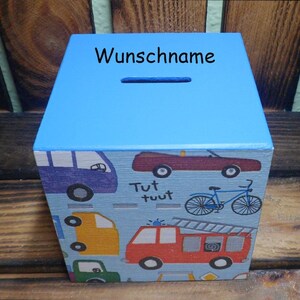 Money Box Cube Cars Personalized for Children 10 X 10 X 10 Cm - Etsy