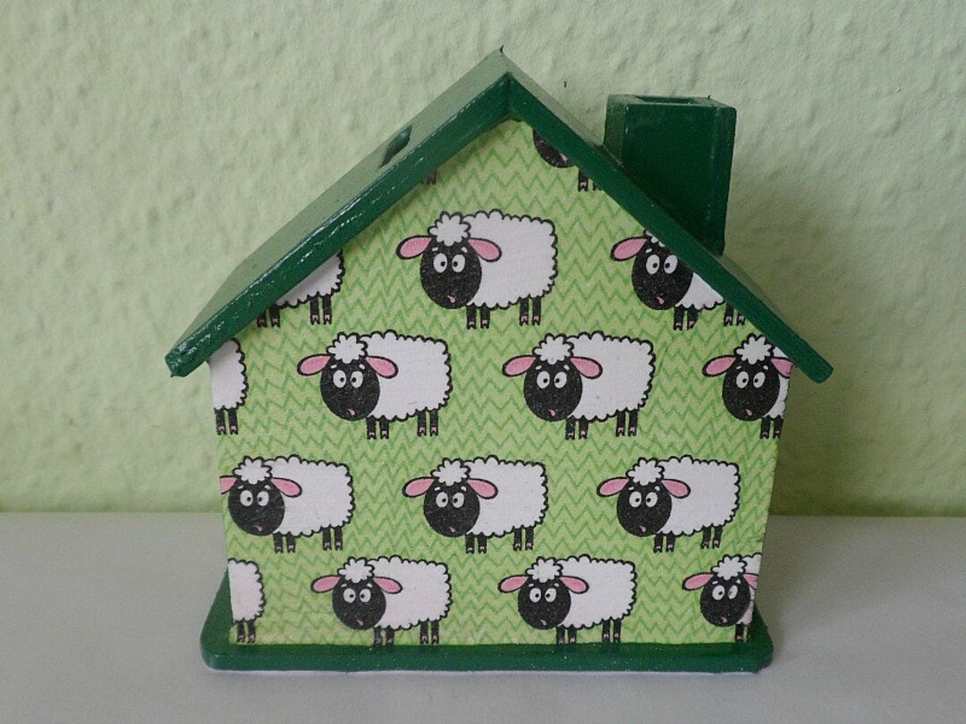 Money Box House Sheep 10x10x5cm Personalized - Etsy