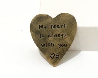 Always With You Pocket Heart Token Card - Etsy