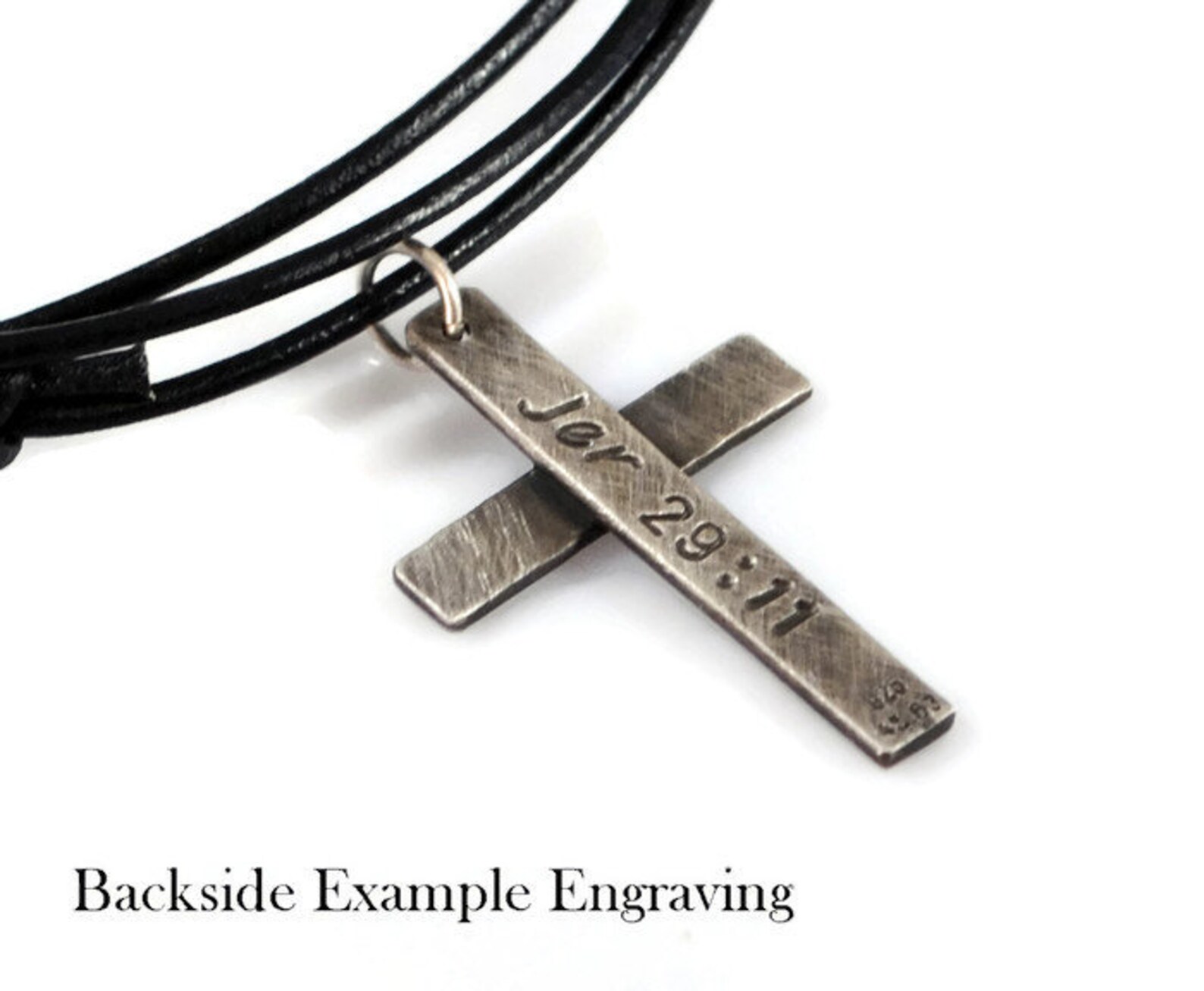 Engraved Cross Necklace Custom Cross Necklace Personalized - Etsy