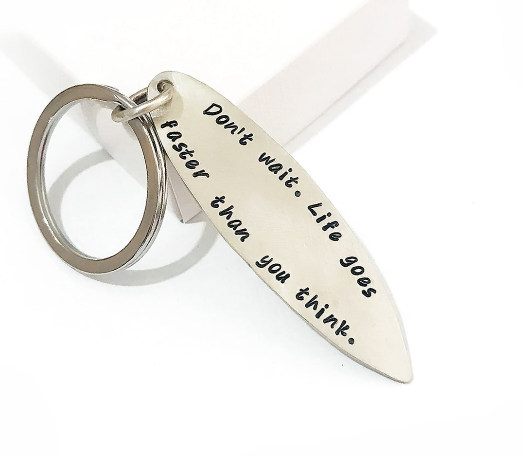 SURFER GIFT - Custom Surfboard Keychain - Hand Stamped Keychain ...