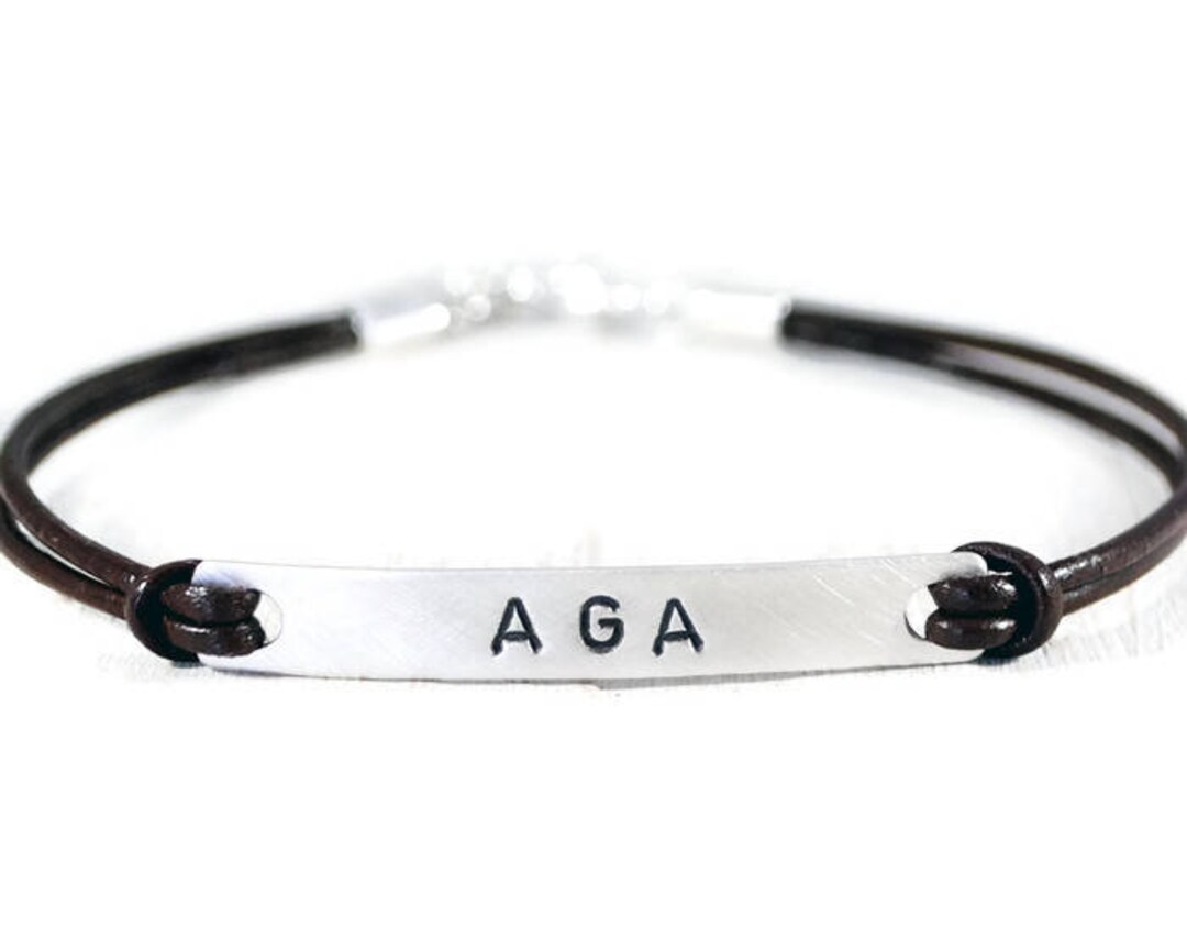 Mens Bracelet, Sterling Silver Bar Bracelet, Personalized Gift for ...