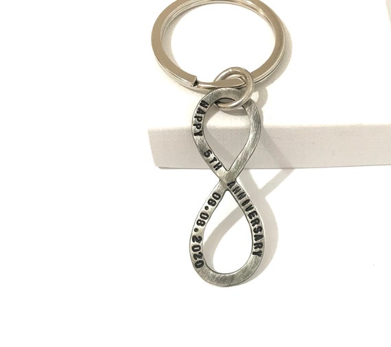 Silver Infinity Keychain Custom engraved keychain | Etsy