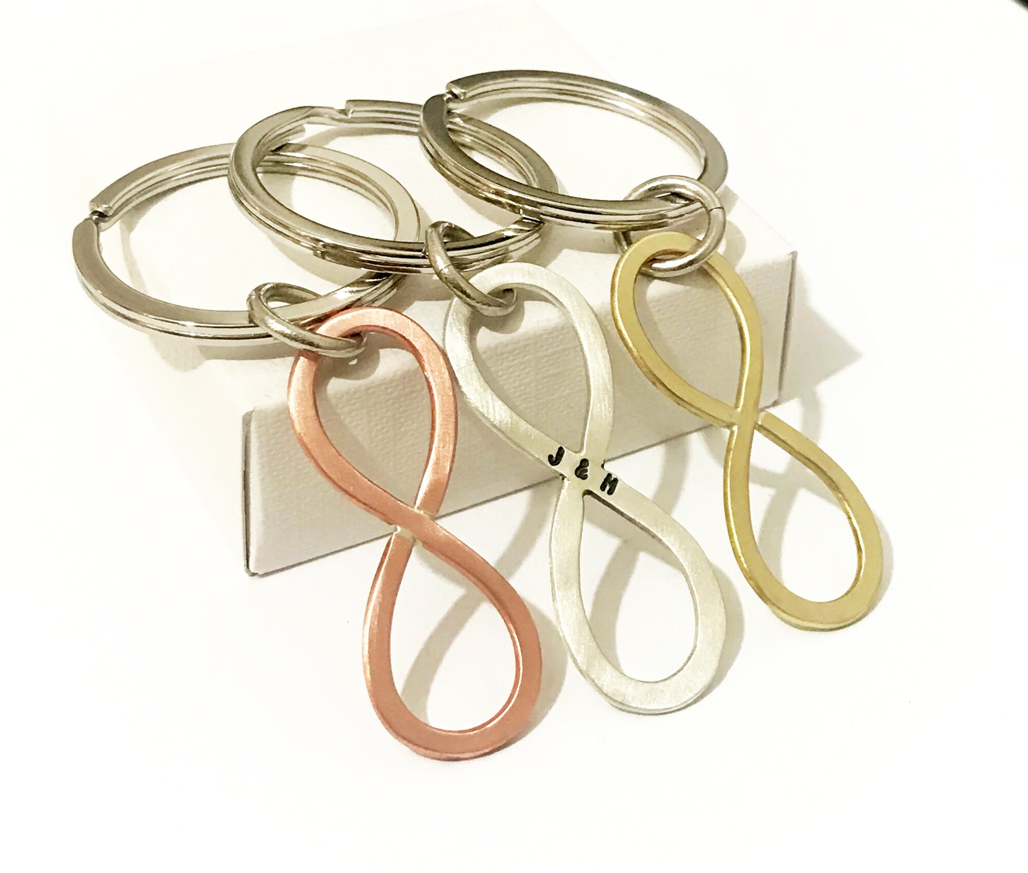 Silver Infinity Keychain Custom engraved keychain | Etsy