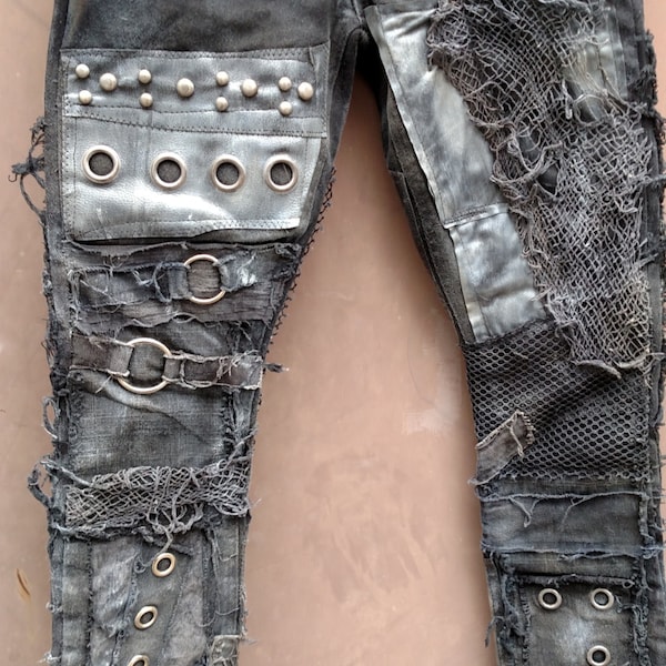 Mens Punk Skinny Jeans - Etsy