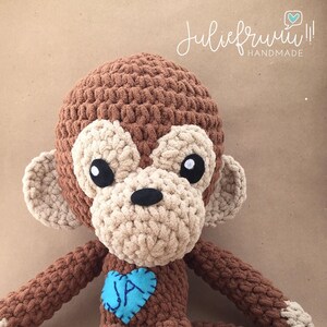 PATRÓN/PATTERN: Monkey Amigurumi, Mono Monito Crochet English and ...