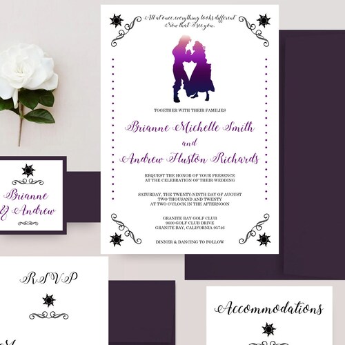 Tangled Disney Inspired Fairytale Wedding Invitation - Etsy