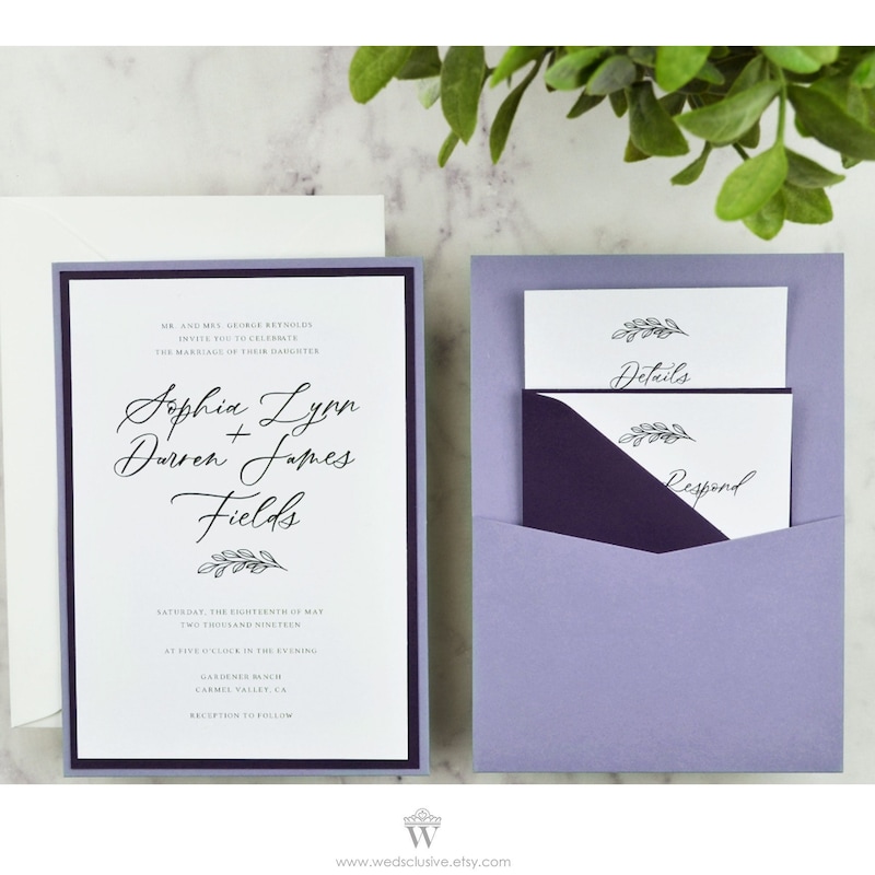 Pocket Folder Invite - Etsy