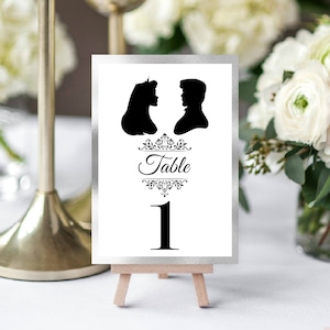 Disney Couple Table Numbers, Gold Wedding Table Numbers, Disney Wedding ...