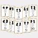 Disney Couple Table Numbers Gold Wedding Table Numbers - Etsy
