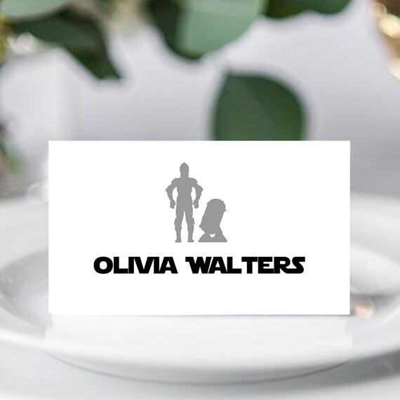 Star Wars Place Cards Star Wars Wedding Name Cards Disney | Etsy