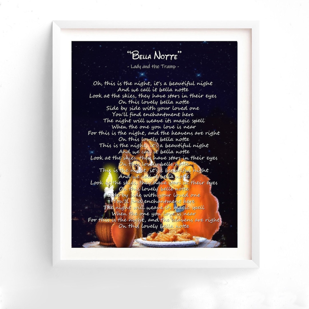 Lady and the Tramp Song Lyrics, Bella Notte Song Lyrics, Lady and Tramp ...