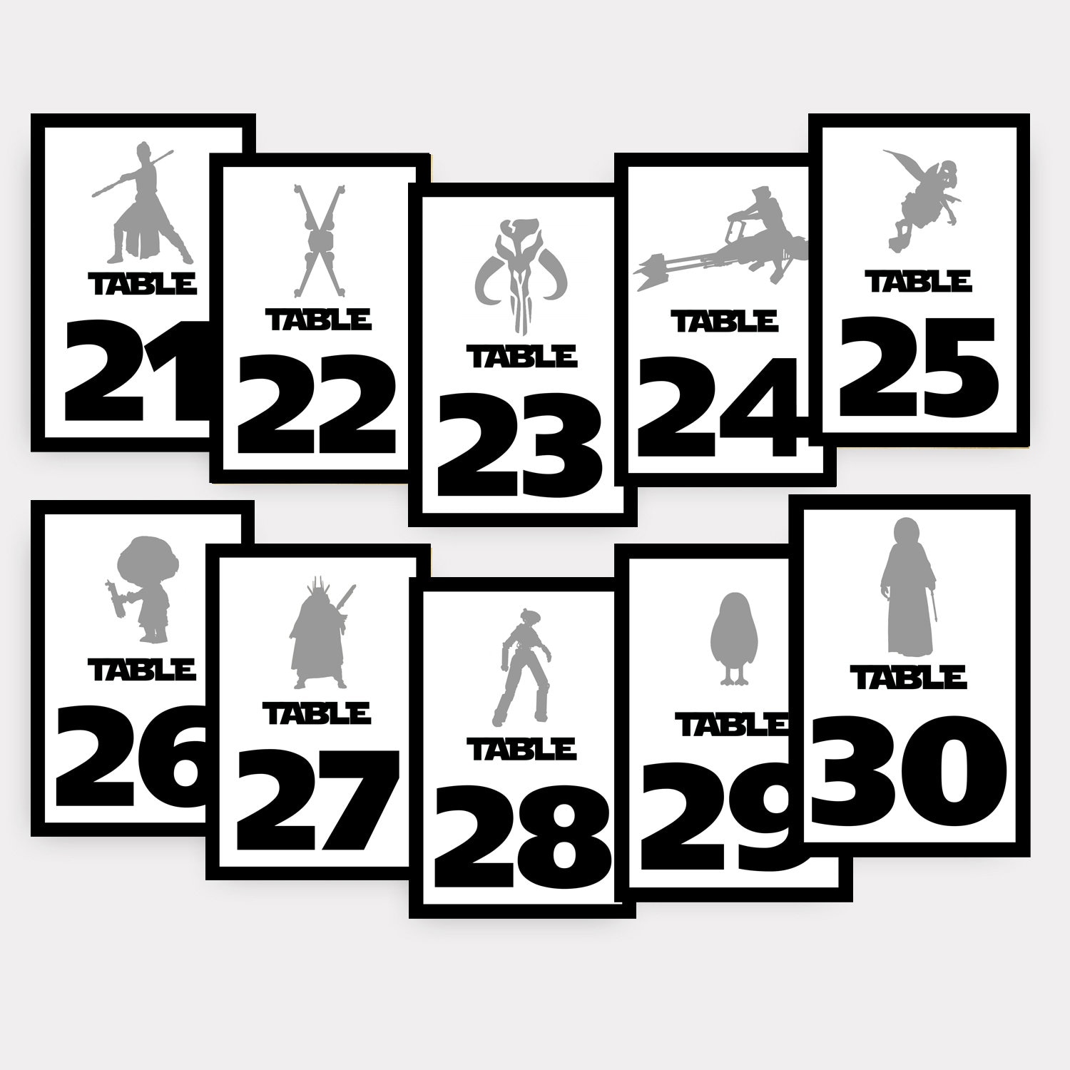 Star Wars Table Numbers, Disney Theme Weddings, Fairytale Weddings ...