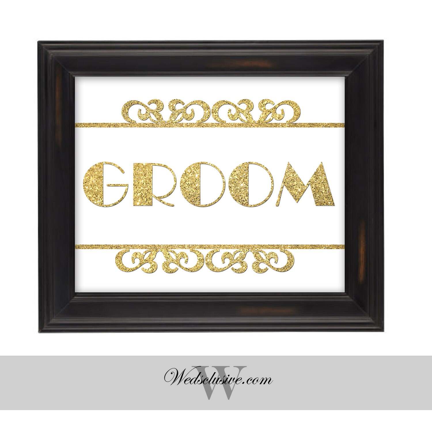 Groom Wedding Sign Gold Glitter INSTANT DOWNLOAD 8x10 | Etsy