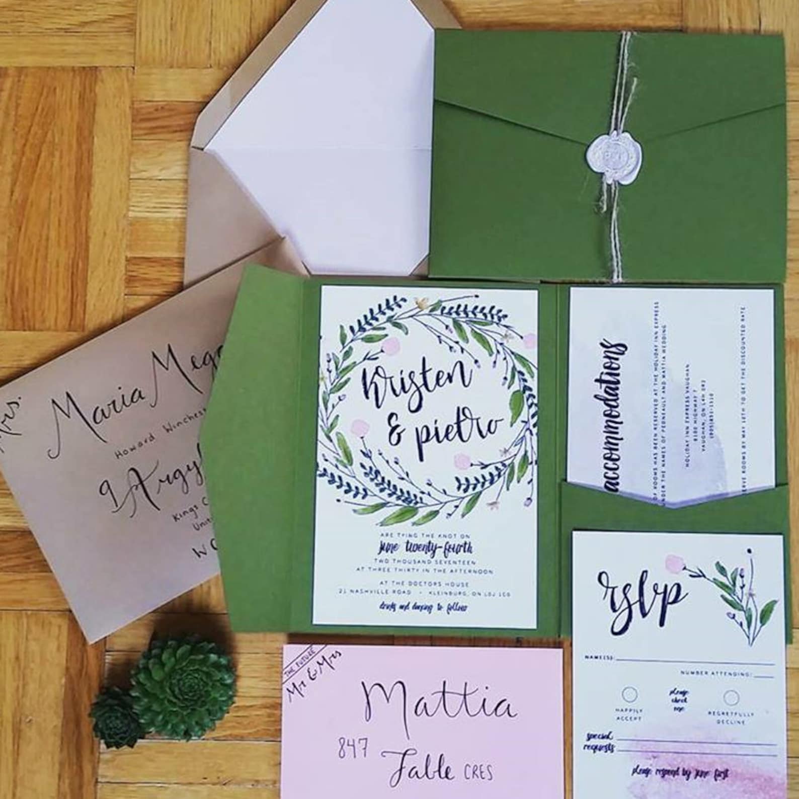 Pocket Wedding Invitation Holder, DIY Wedding Invitations, Metallic ...