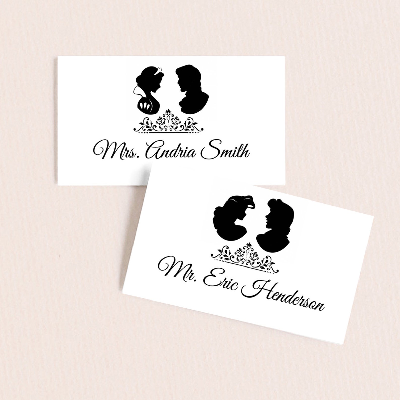 Disney Couple Place Cards Disney Wedding Name Cards Elegant - Etsy Canada