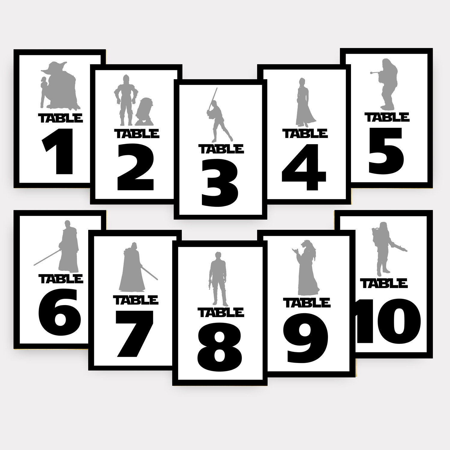 Star Wars Table Numbers Disney Theme Weddings Fairytale - Etsy