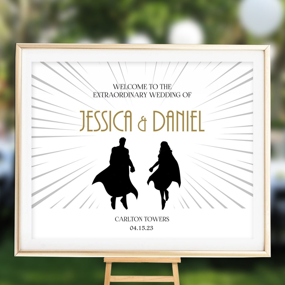 Superhero Wedding Welcome Sign, Superhero Welcome Poster, Superhero ...