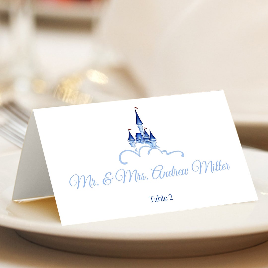 Cinderella Castle Place Cards, Disney Castle, Wedding Escort Cards ...