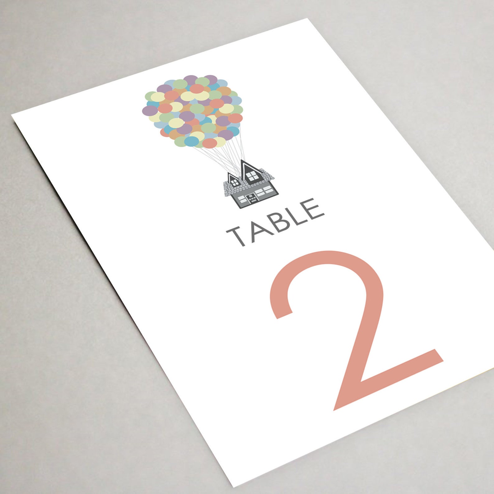 Up Movie Table Numbers Carl and Ellie Wedding Table Numbers | Etsy