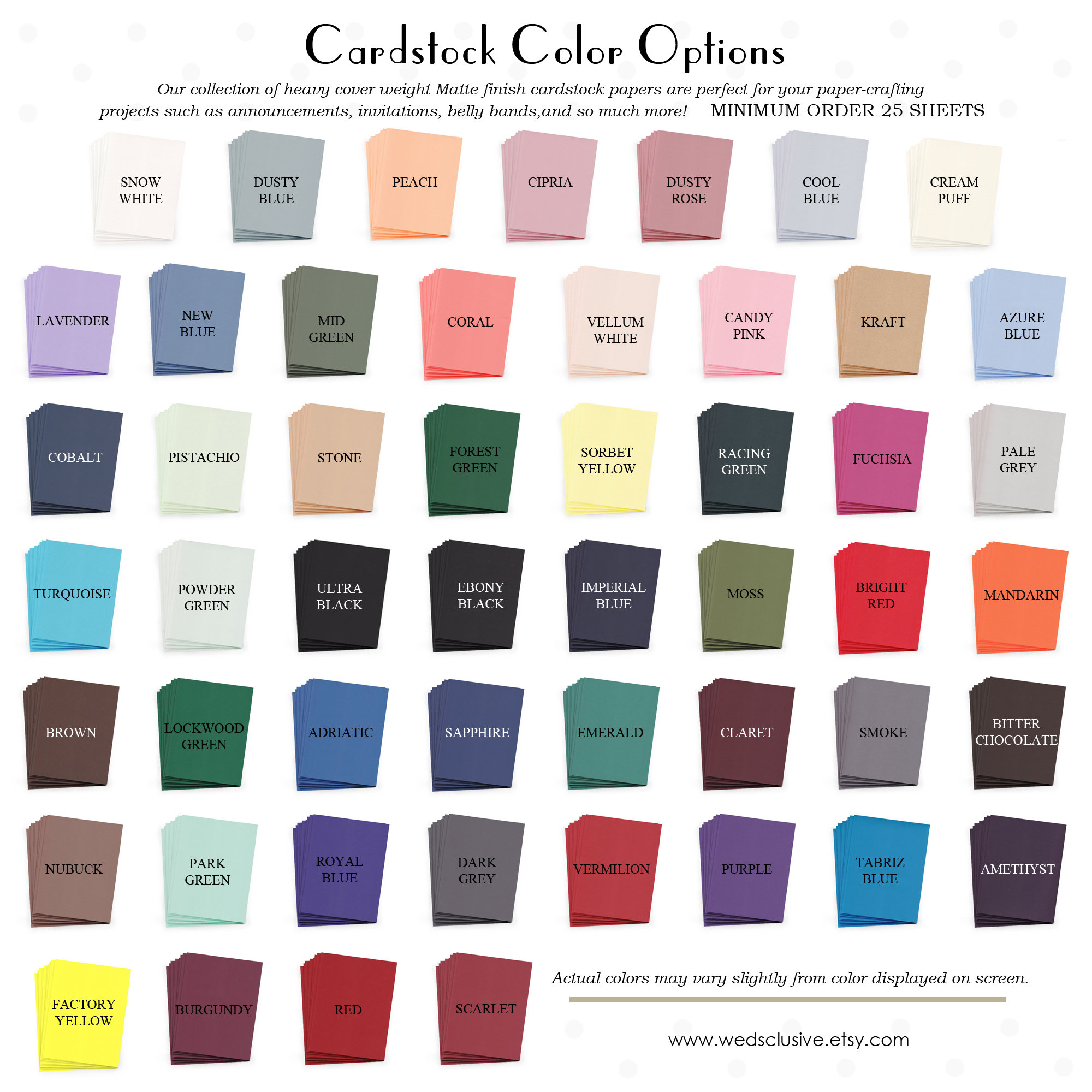 Matte Finish Heavyweight Cardstock Paper Packs, DIY Wedding Invitations ...