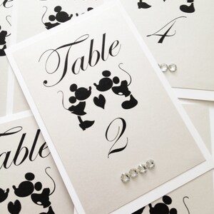 Mickey Mouse Table Numbers, Disney Theme Weddings, Mickey Mouse and ...